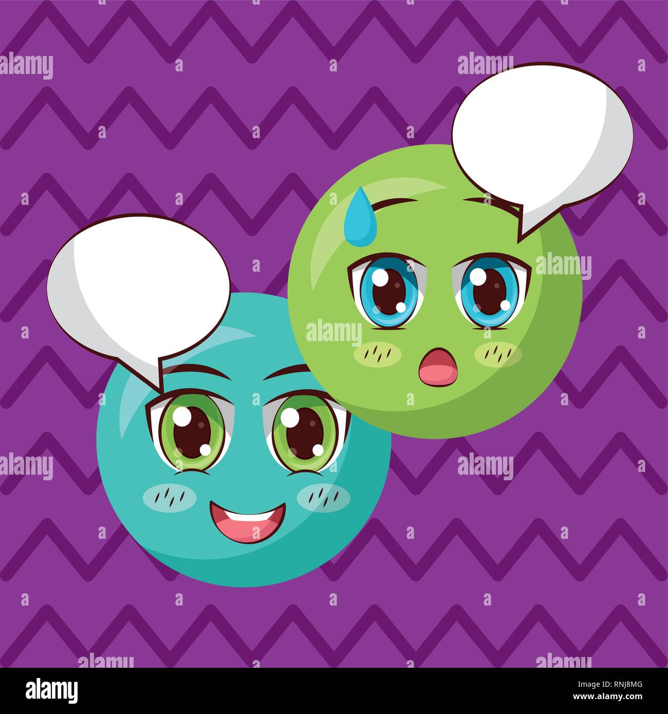 face anime emoji Stock Vector Image & Art - Alamy