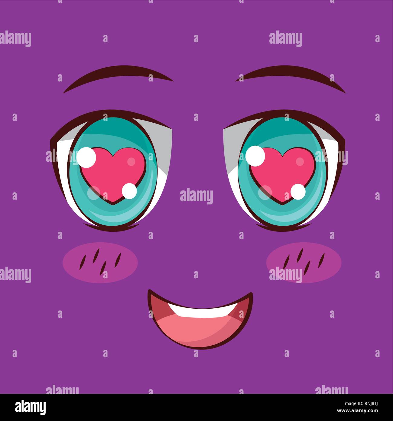 Anime eye manga face hi-res stock photography and images - Alamy