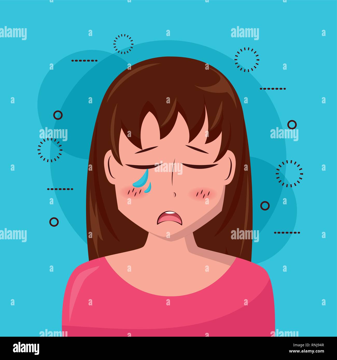 Anime Girl Hiding Her Face