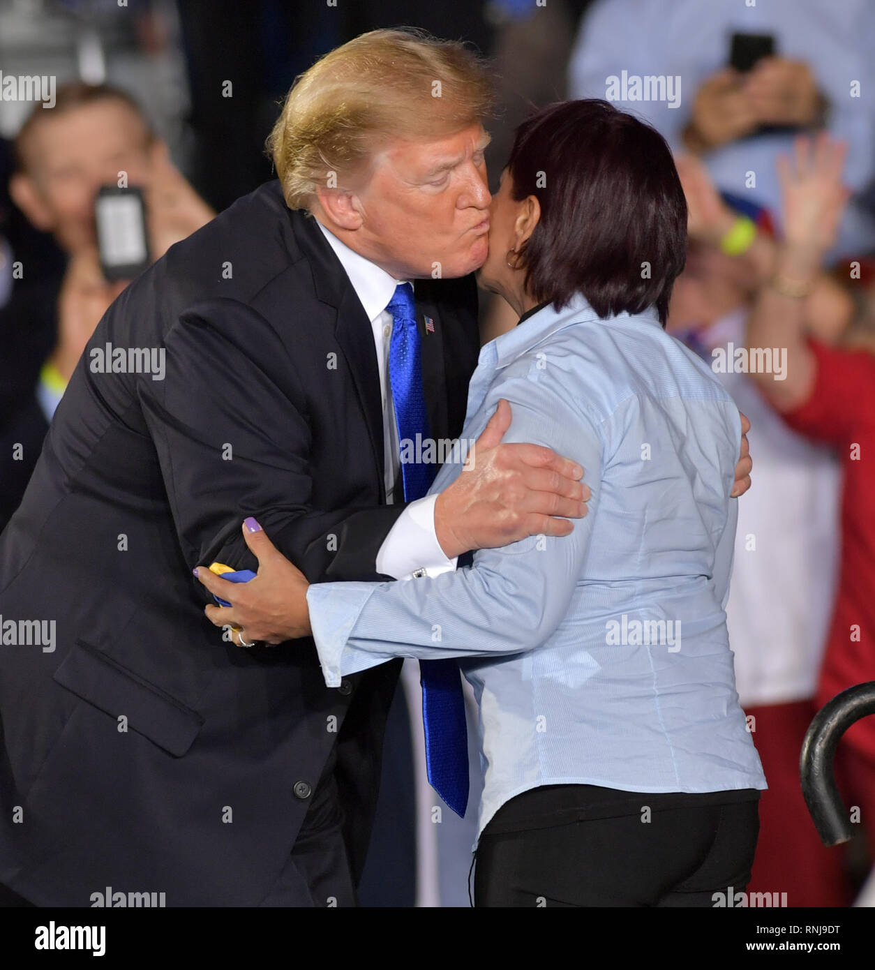 MIAMI, FLORIDA - FEBRUARY 18: President Donald Trump and First Lady ...