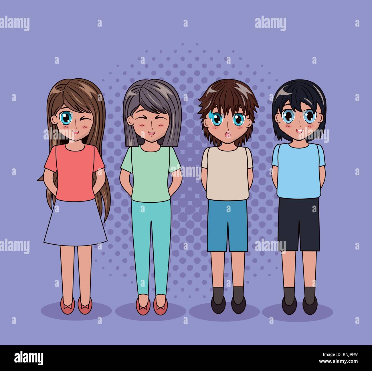 face anime people Stock Vector Image & Art - Alamy