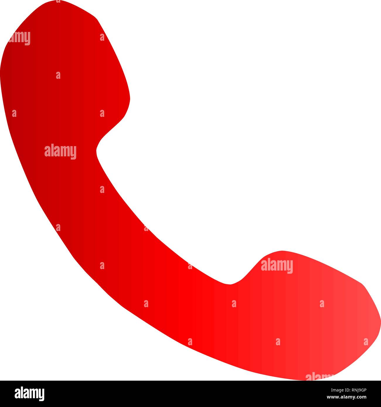 Phone symbol icon - red gradient, isolated - vector illustration Stock ...