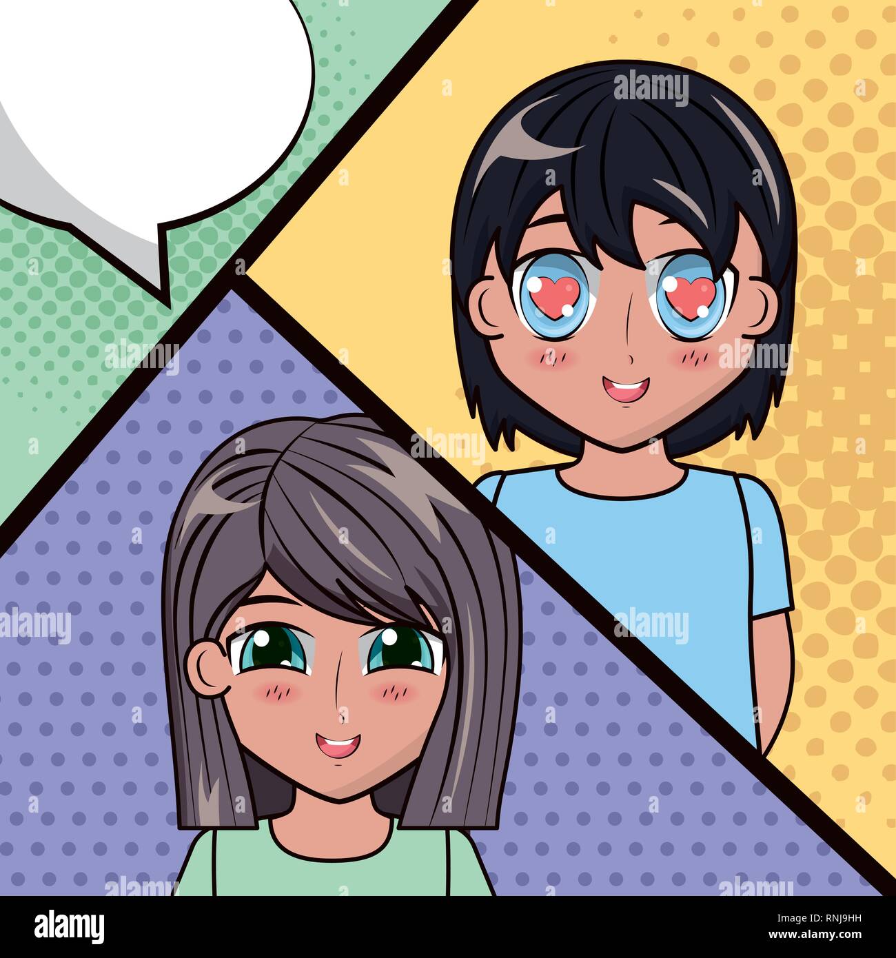 face anime people Stock Vector Image & Art - Alamy