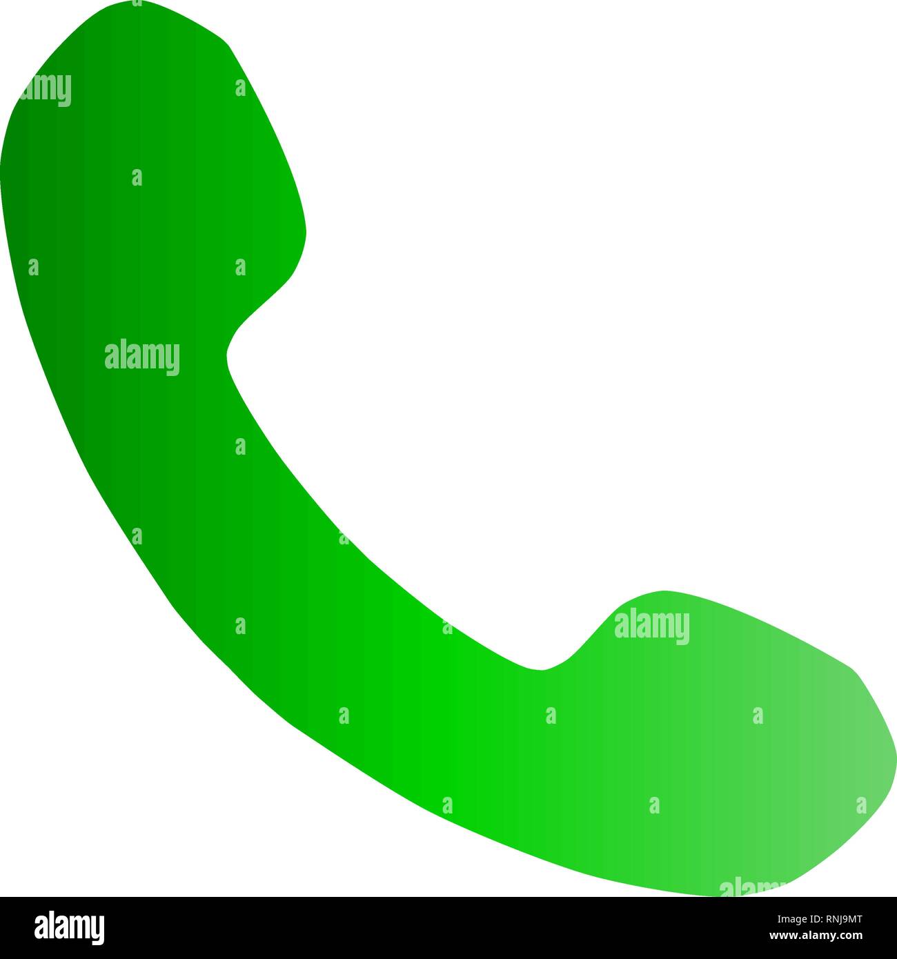 Phone symbol icon - green gradient, isolated - vector illustration ...