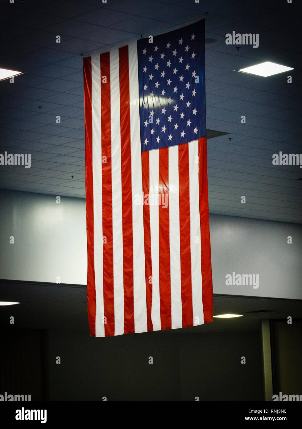 American flag hanging from ceiling hi-res stock photography and images ...