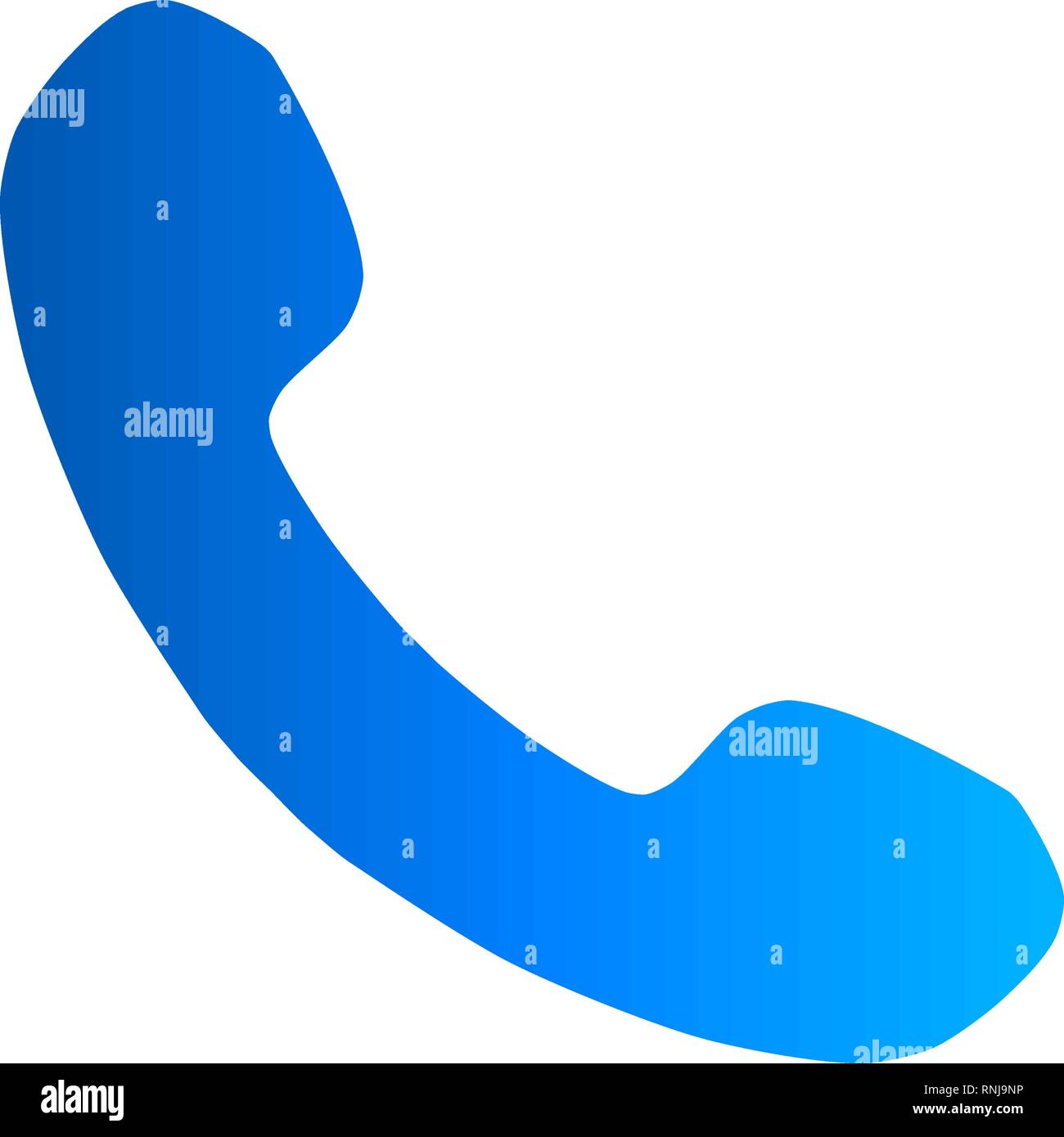 Phone symbol icon - blue gradient, isolated - vector illustration Stock ...