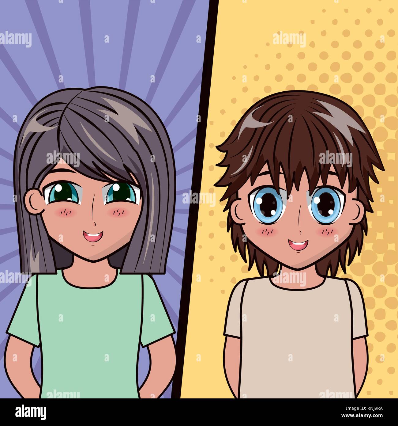 face anime people Stock Vector Image & Art - Alamy