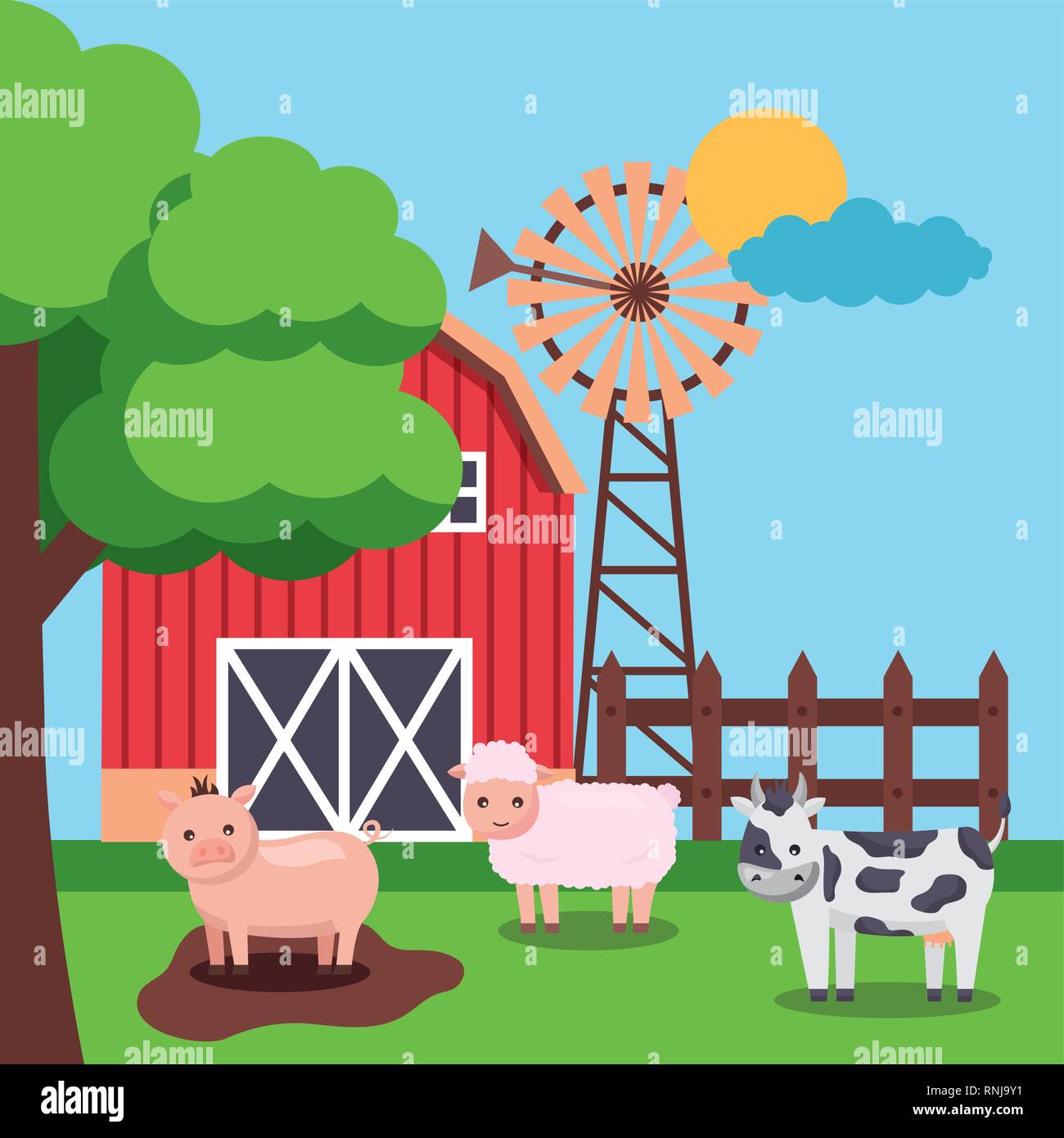 farm fresh cartoon Stock Vector Image & Art - Alamy