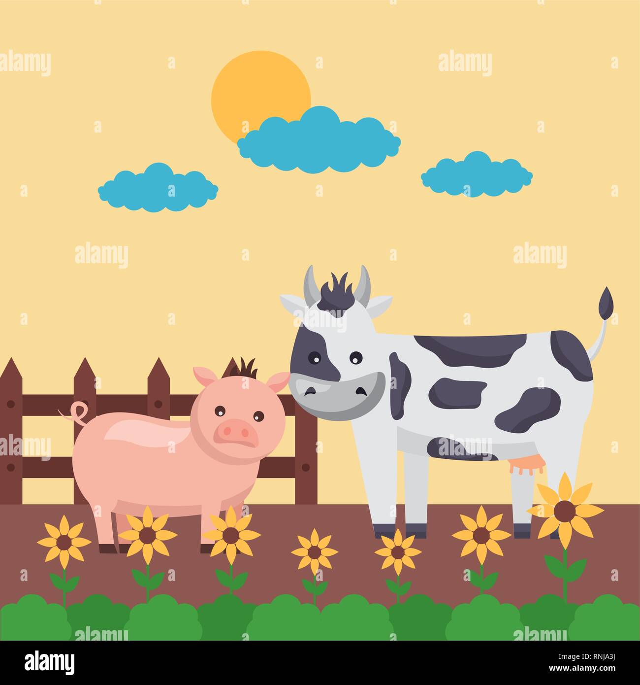 farm fresh cartoon Stock Vector Image & Art - Alamy