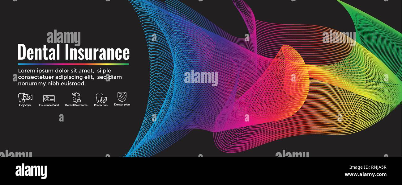 Dental Insurance Outline Icons with tooth image icon set web header ...