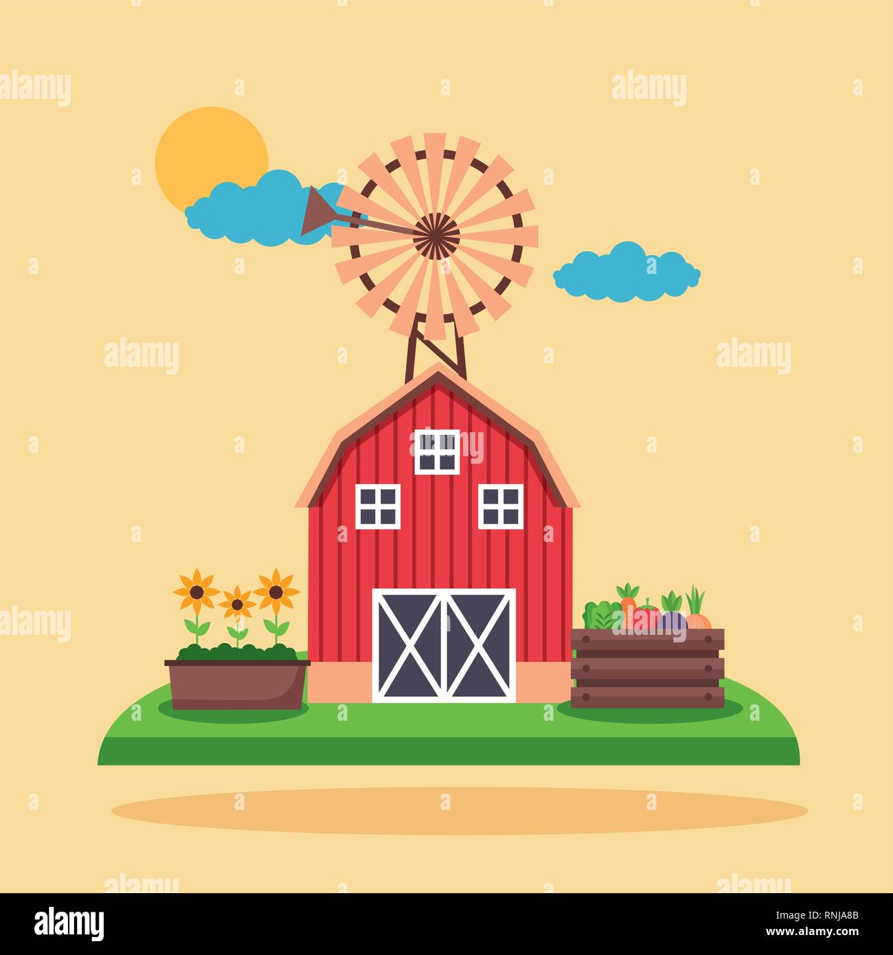 farm fresh cartoon Stock Vector Image & Art - Alamy