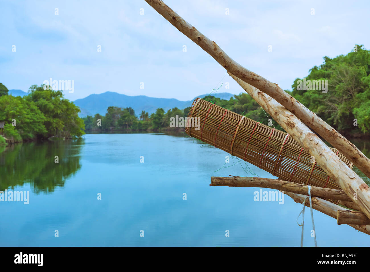 Ancient bamboo fish trap equipment of countryside, Thailand Stock Photo ...