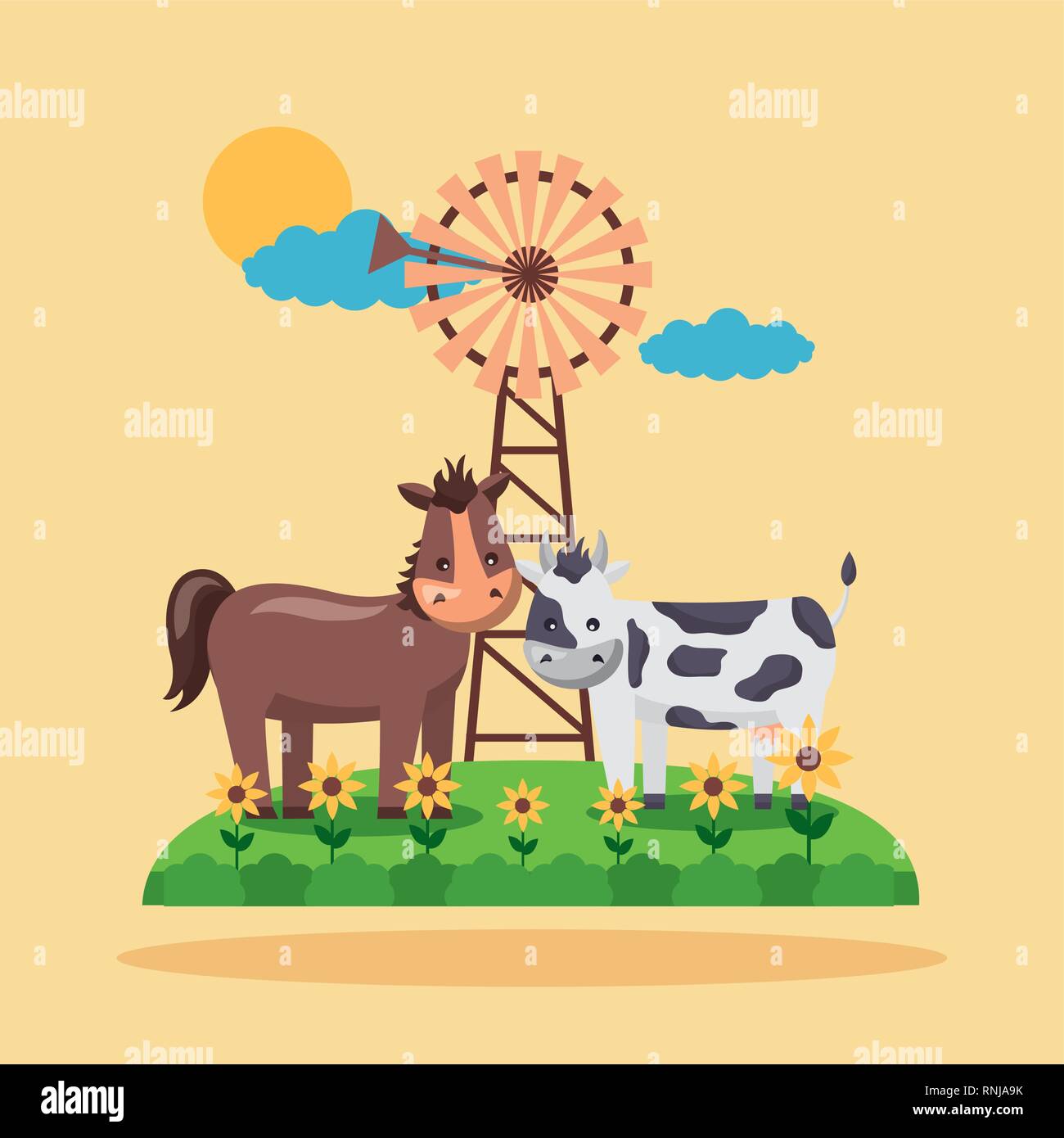 farm fresh cartoon Stock Vector Image & Art - Alamy