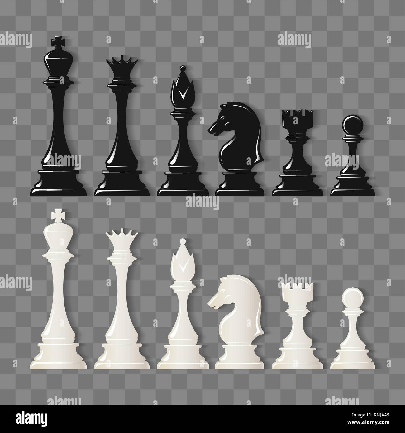 Checkmate pieces on transparent Stock Vector Image & Art - Alamy