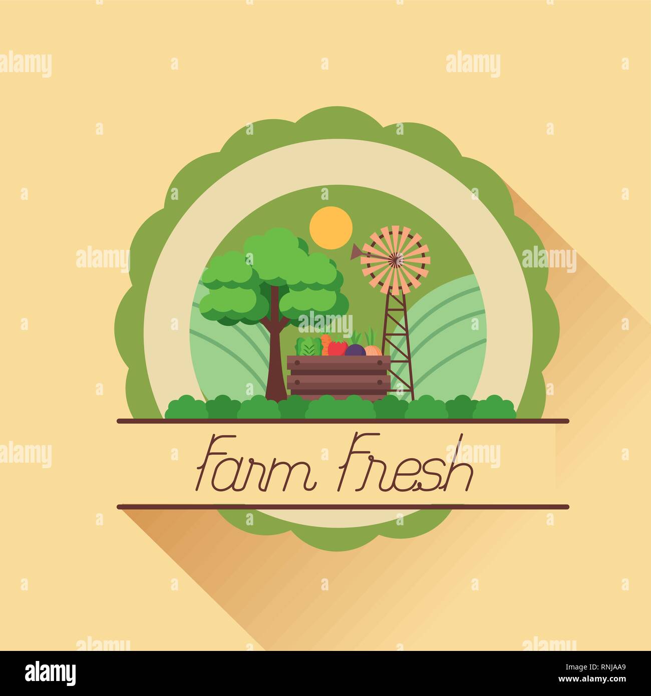 farm fresh cartoon Stock Vector Image & Art - Alamy