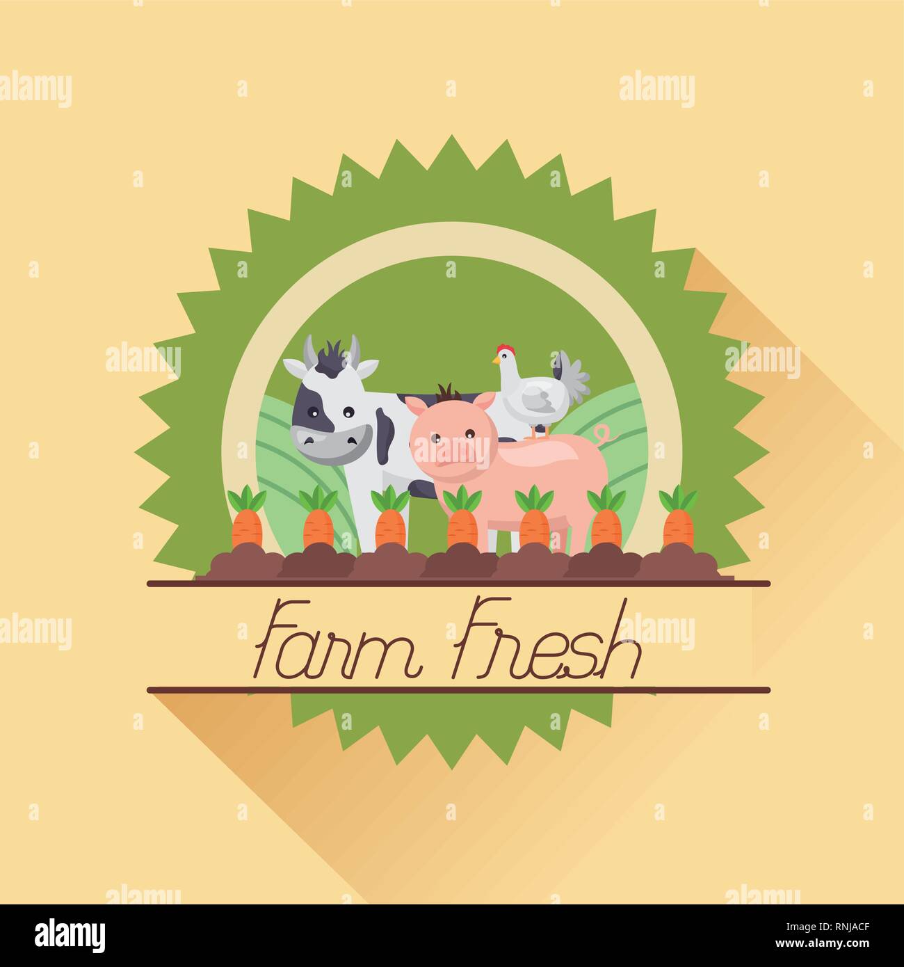farm fresh cartoon Stock Vector Image & Art - Alamy