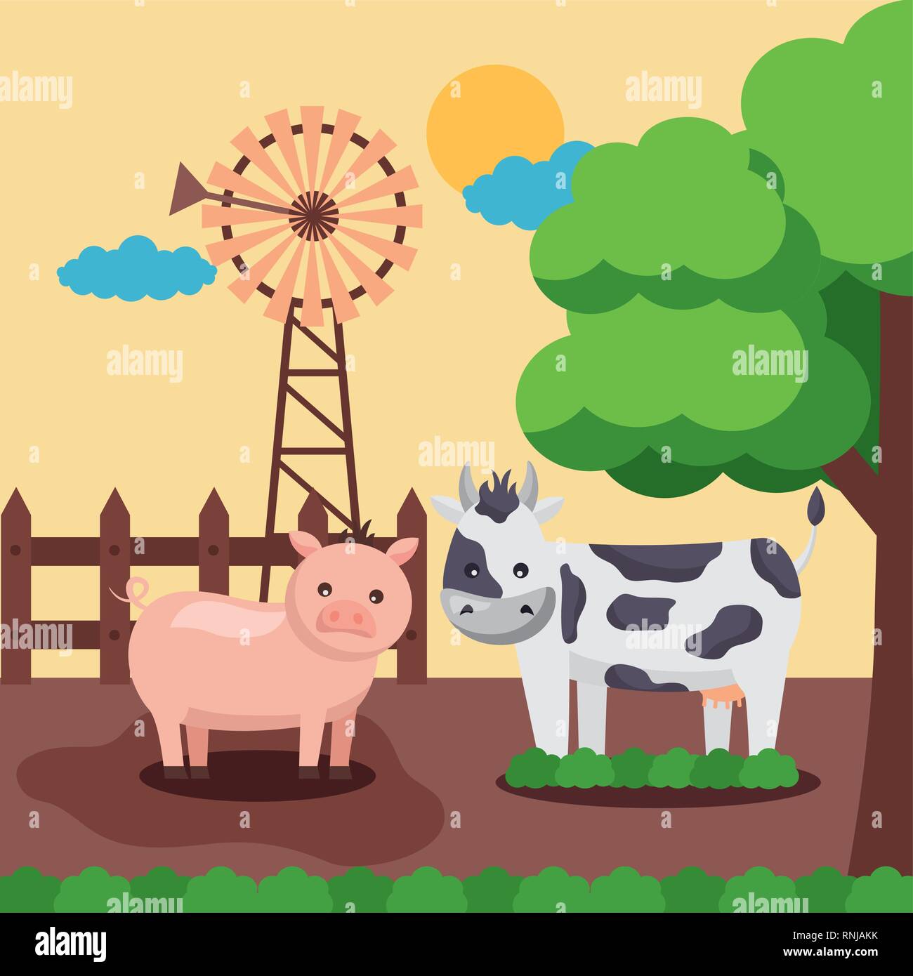 farm fresh cartoon Stock Vector Image & Art - Alamy
