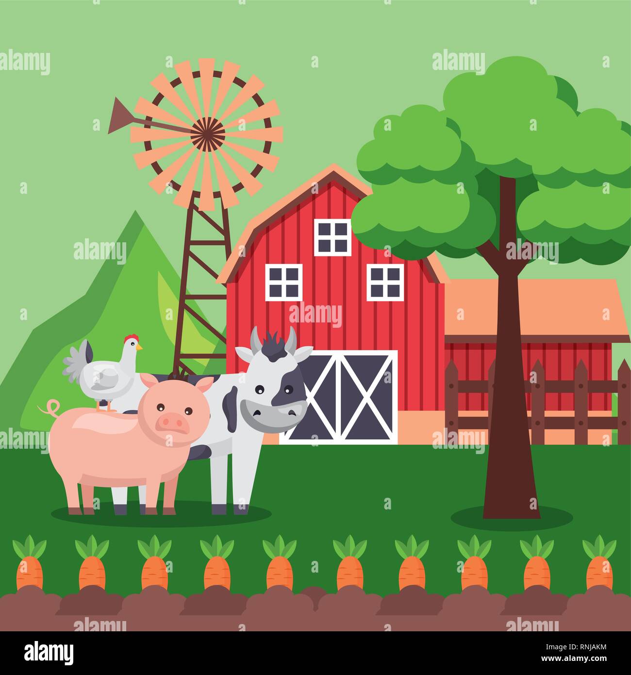 farm fresh cartoon Stock Vector Image & Art - Alamy