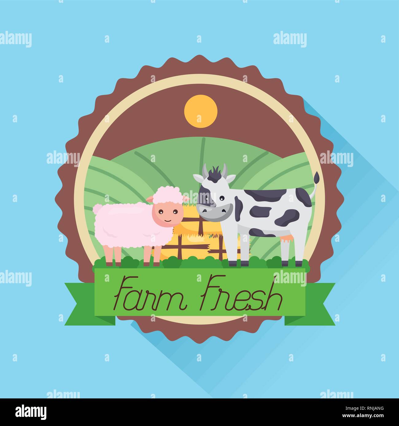 farm fresh cartoon Stock Vector Image & Art - Alamy