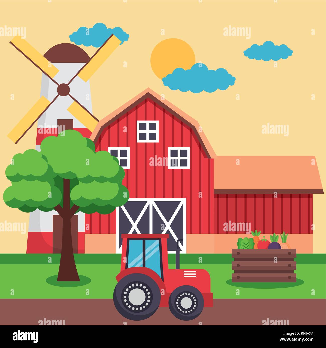 Cartoon Tractor High Resolution Stock Photography and Images - Alamy