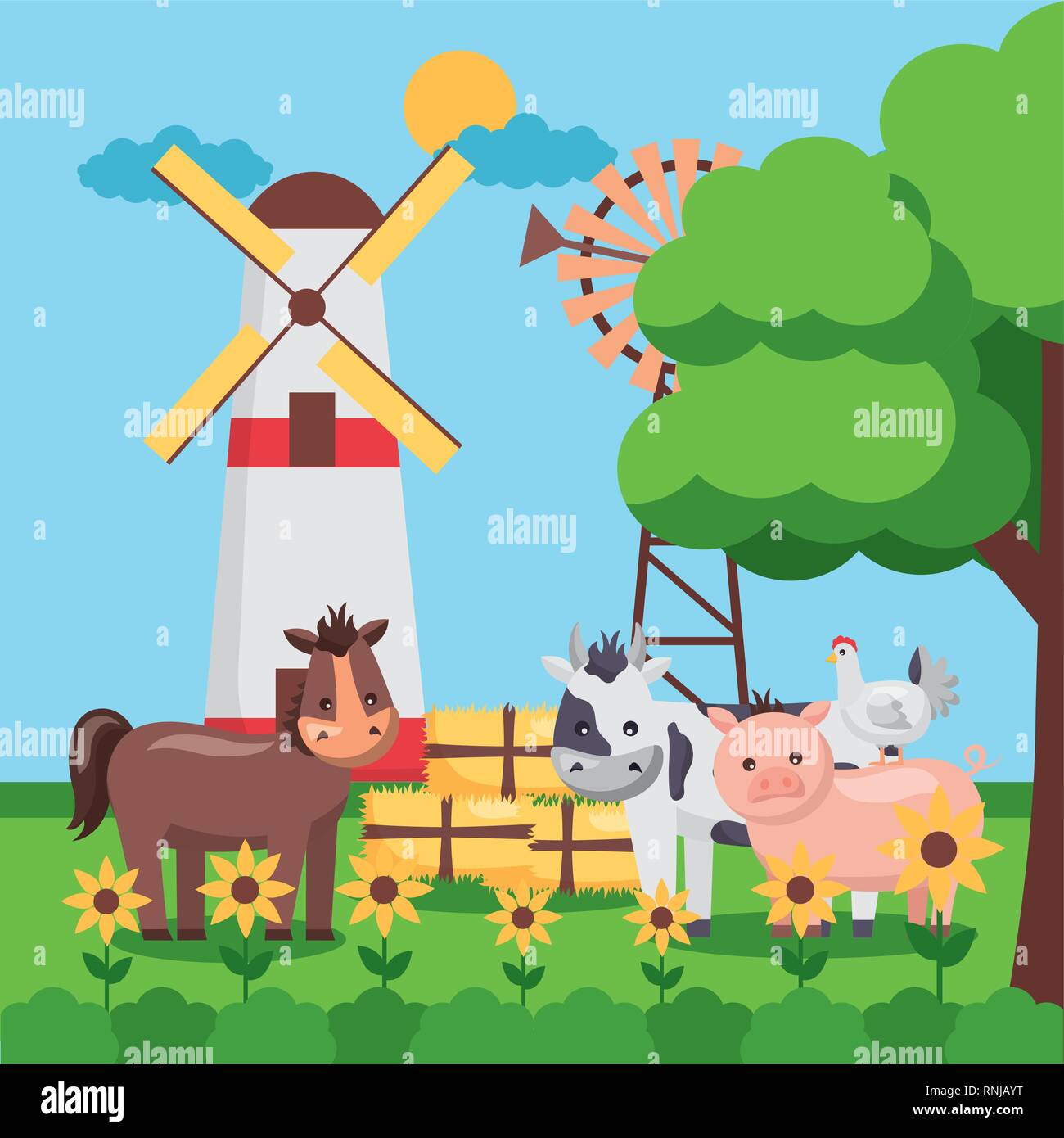 farm fresh cartoon Stock Vector Image & Art - Alamy