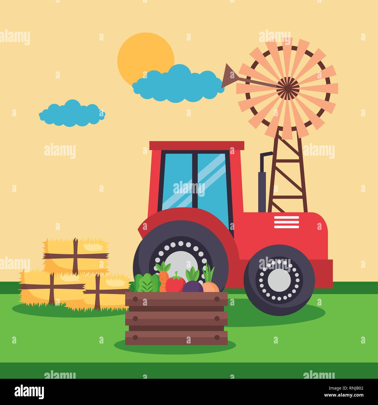 farm fresh cartoon Stock Vector Image & Art - Alamy
