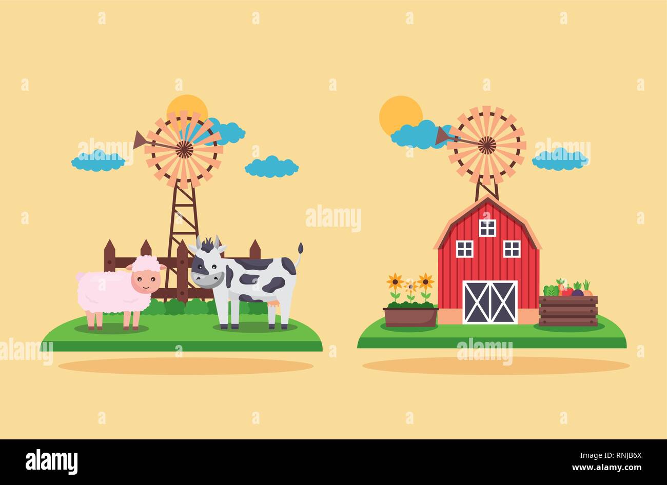 farm fresh cartoon Stock Vector Image & Art - Alamy