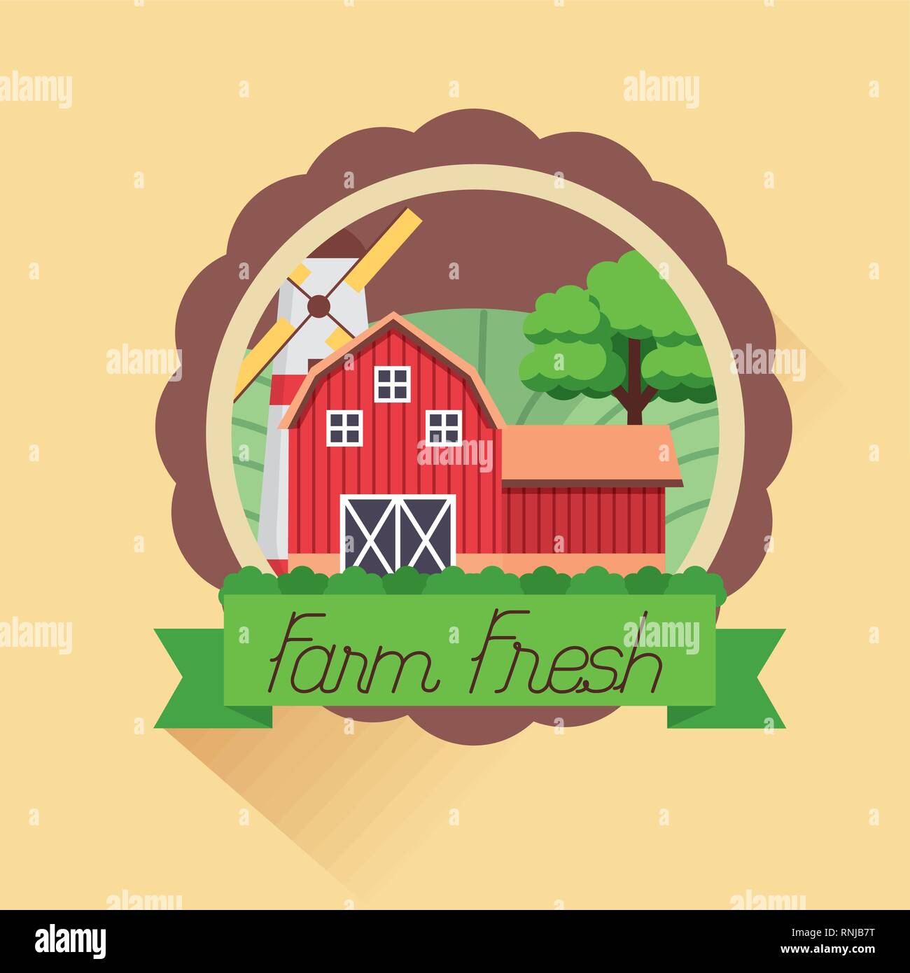 farm fresh cartoon Stock Vector Image & Art - Alamy