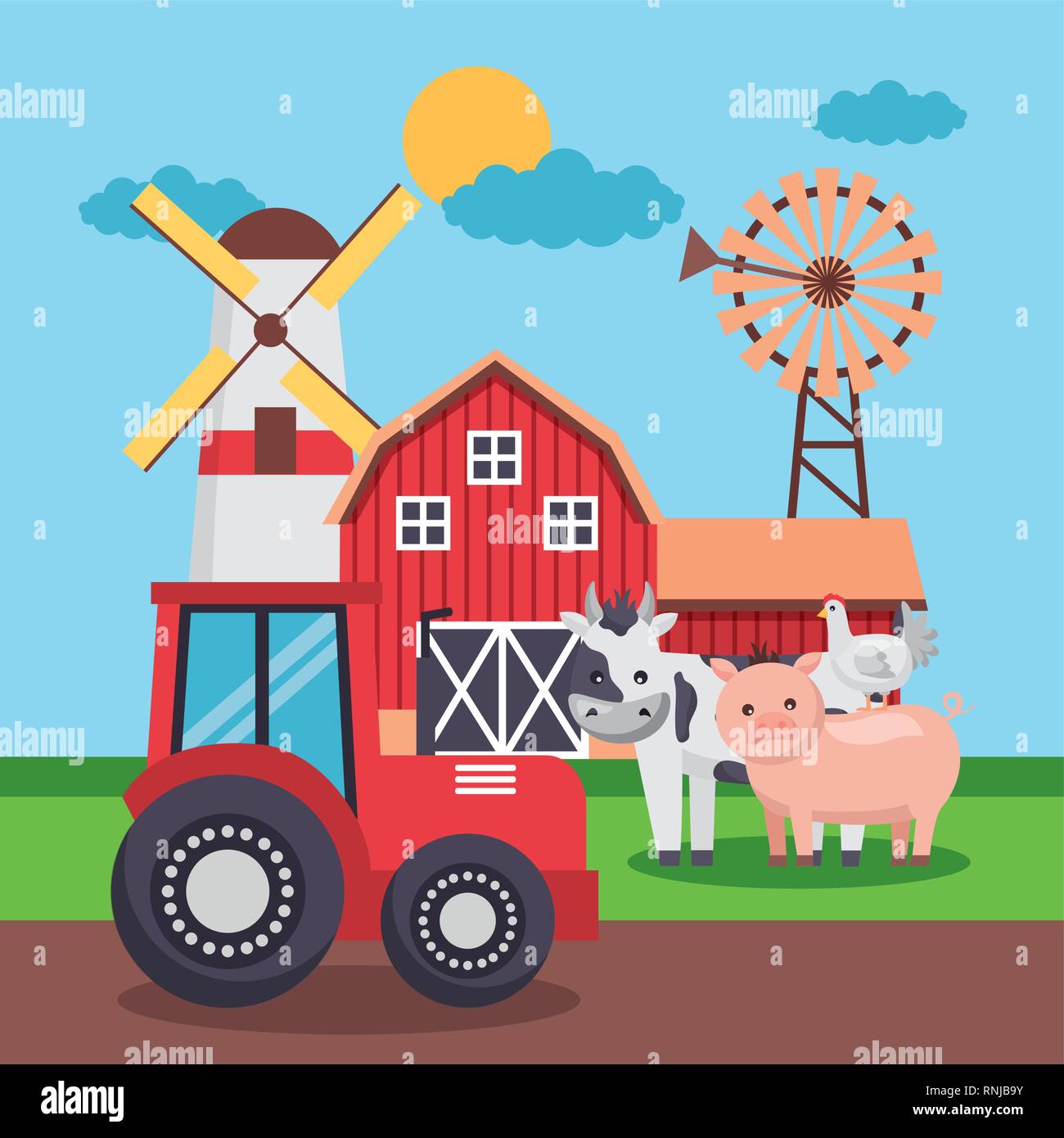 farm fresh cartoon Stock Vector Image & Art - Alamy
