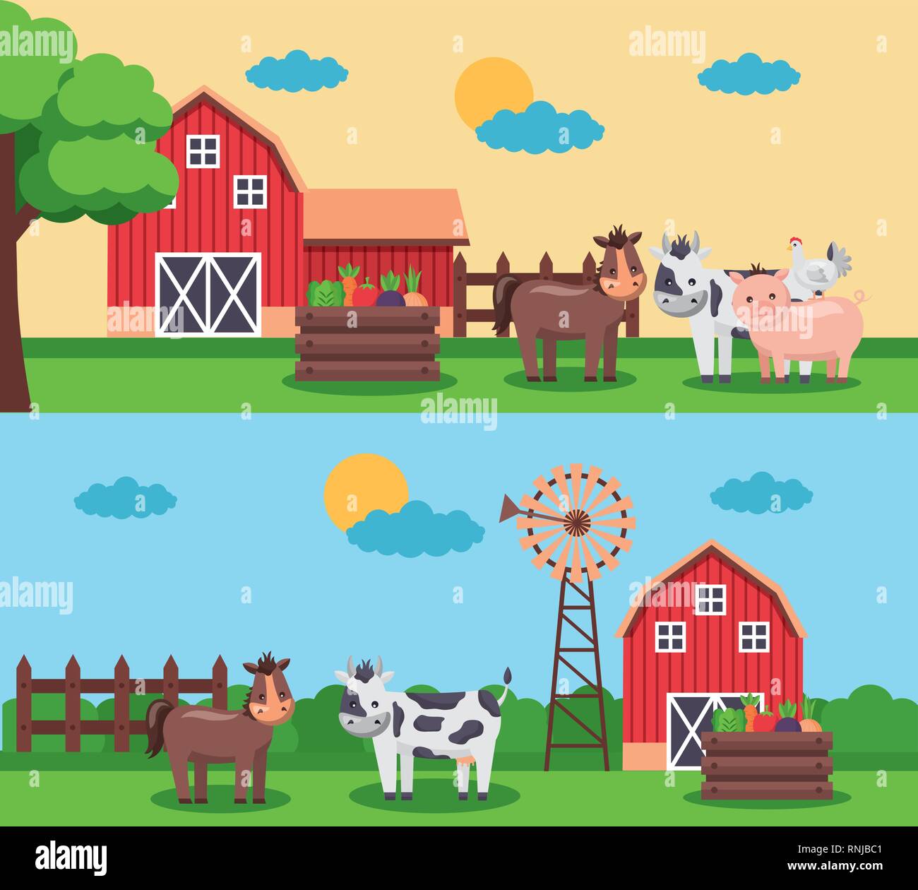 farm fresh cartoon Stock Vector Image & Art - Alamy