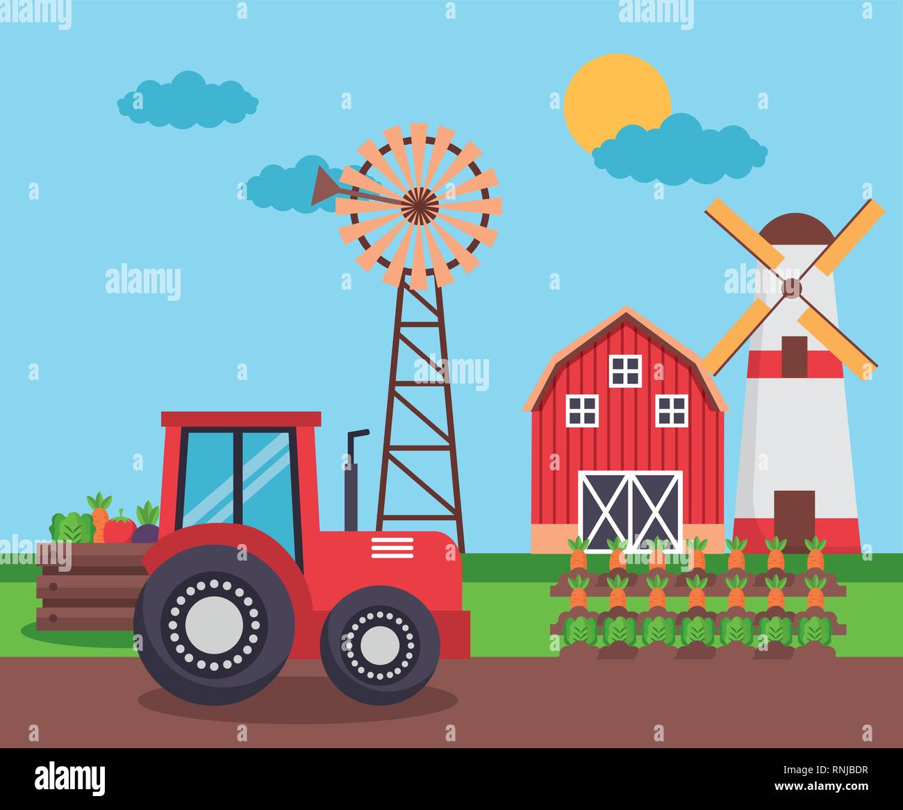 farm fresh cartoon Stock Vector Image & Art - Alamy