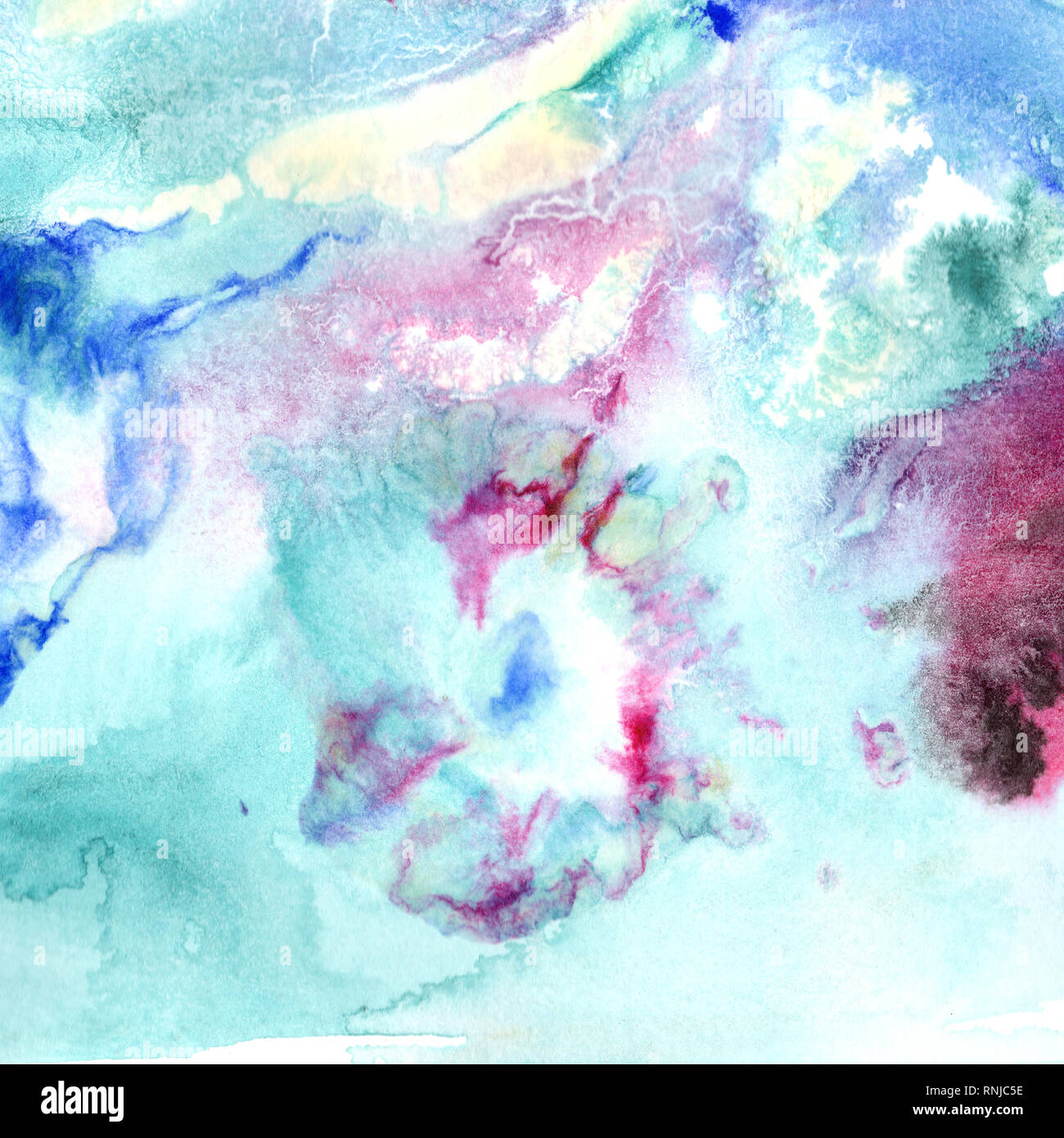 Abstract watercolor paper splash shapes isolated drawing. Illustration ...