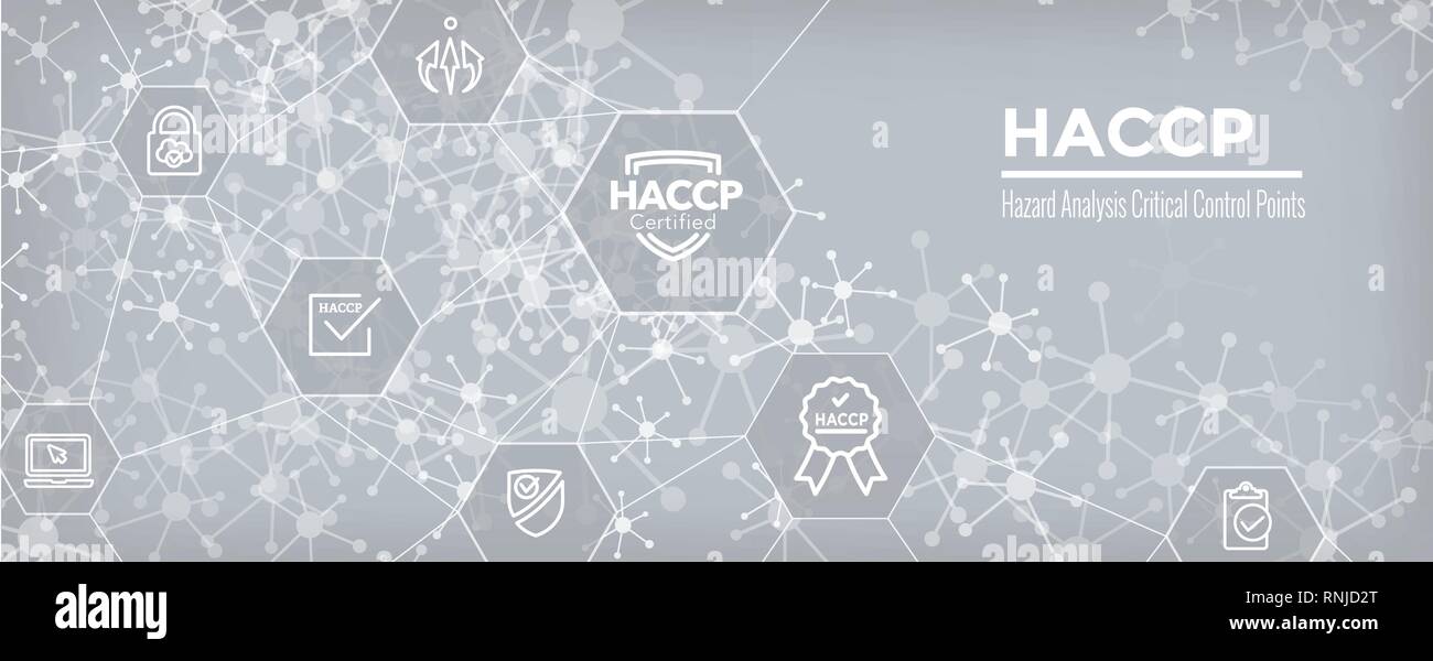 HACCP | Hazard Analysis Critical Control Points icon set and web header ...