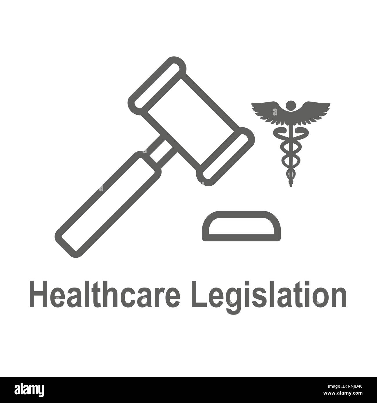 Health Laws and Legal icon set | various aspects of the legal system ...