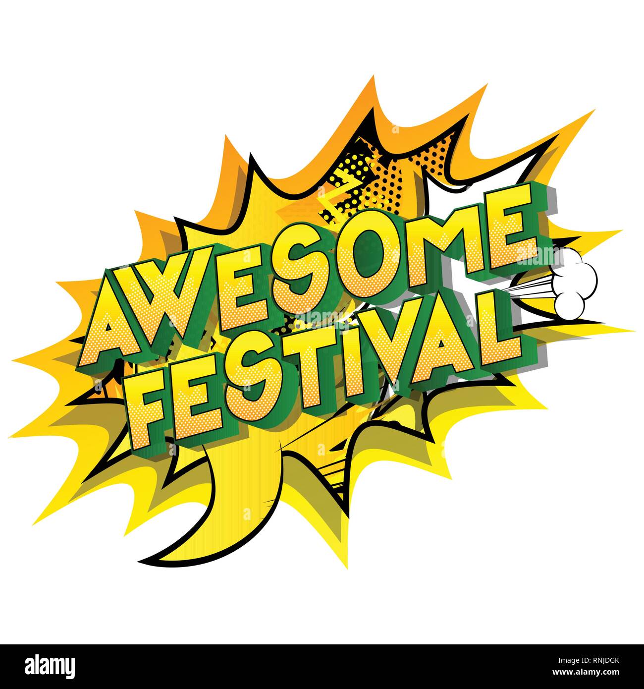 Awesome Festival - Vector illustrated comic book style phrase on ...