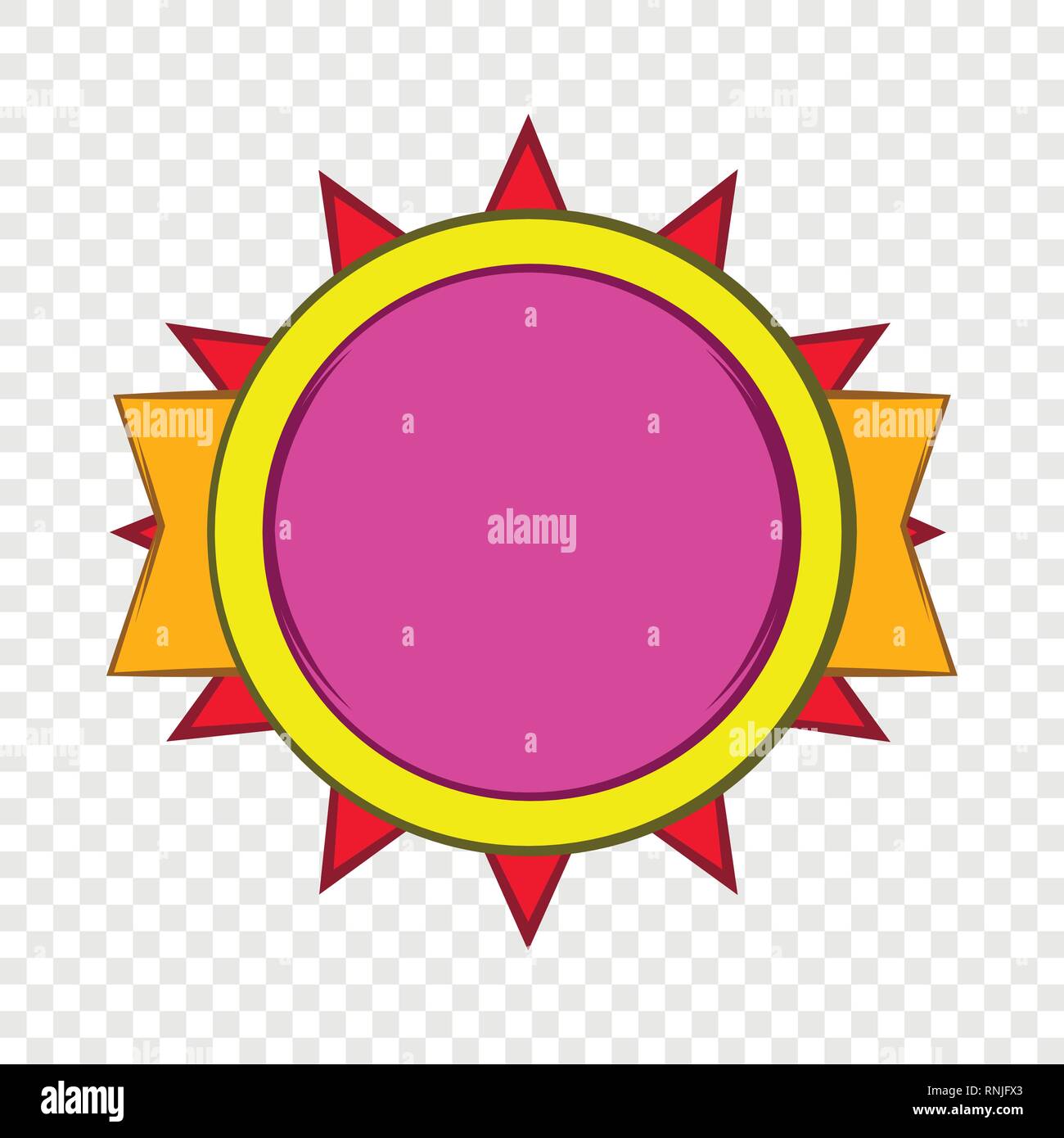 Round violet badge icon, cartoon style Stock Vector Image & Art - Alamy