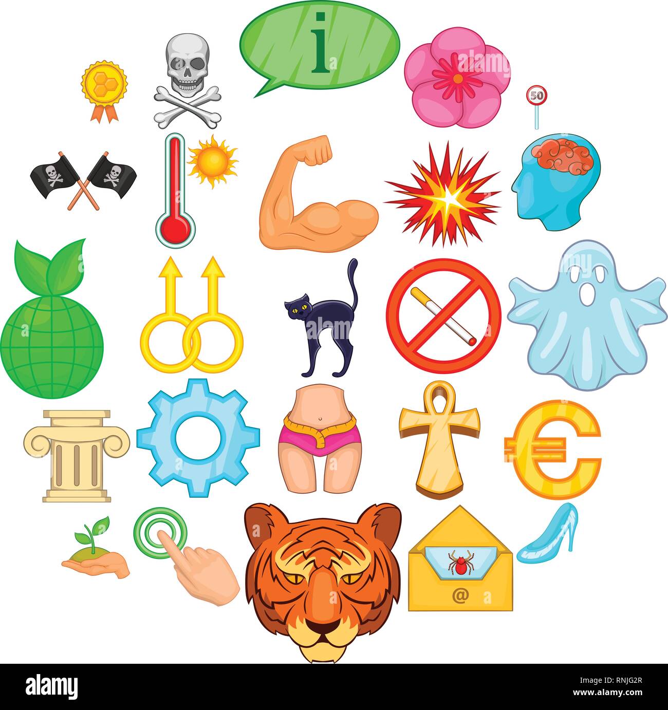 Representation icons set, cartoon style Stock Vector Image & Art - Alamy