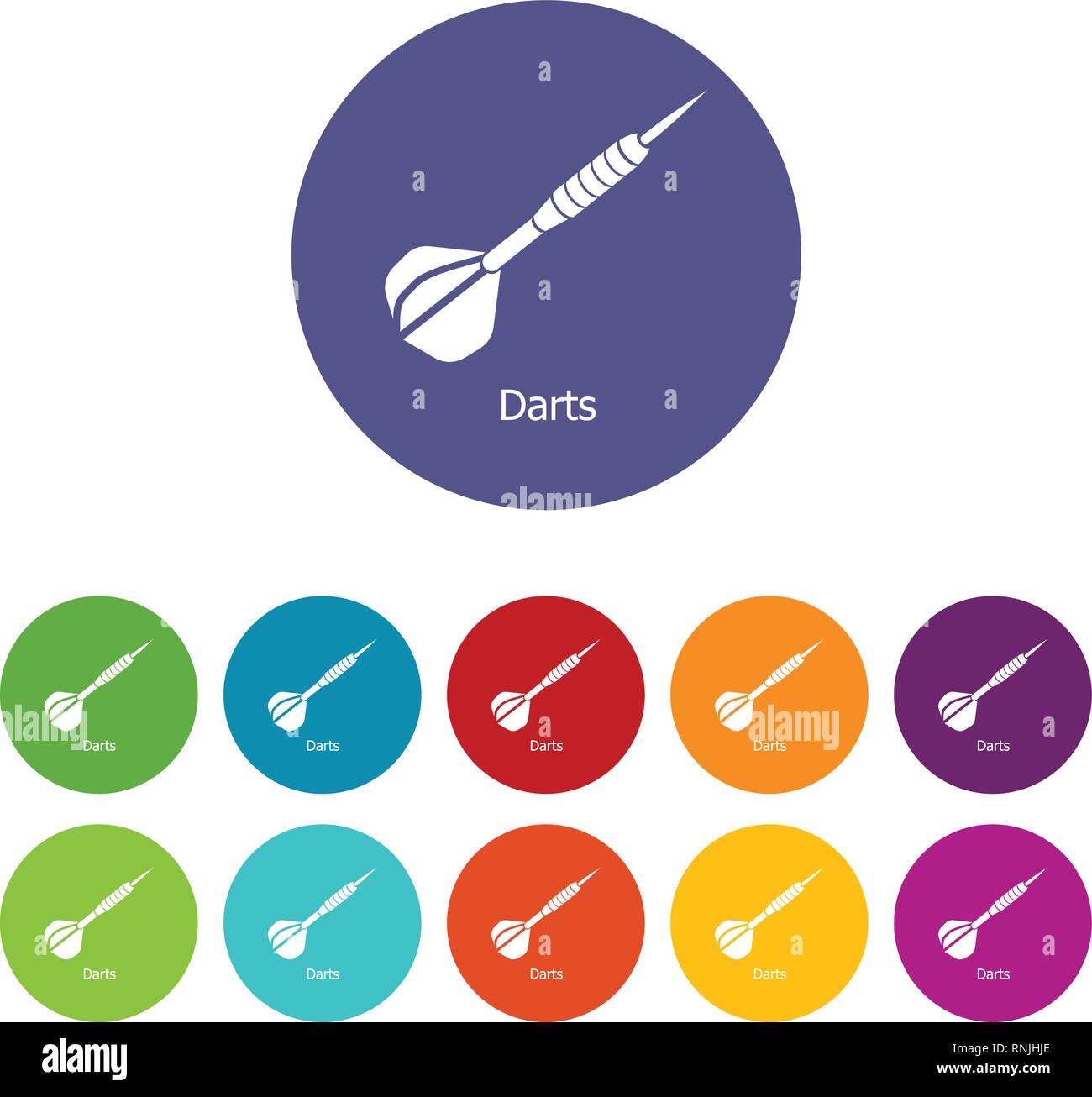 Bullseye target arrow hitting icons hi-res stock photography and images ...