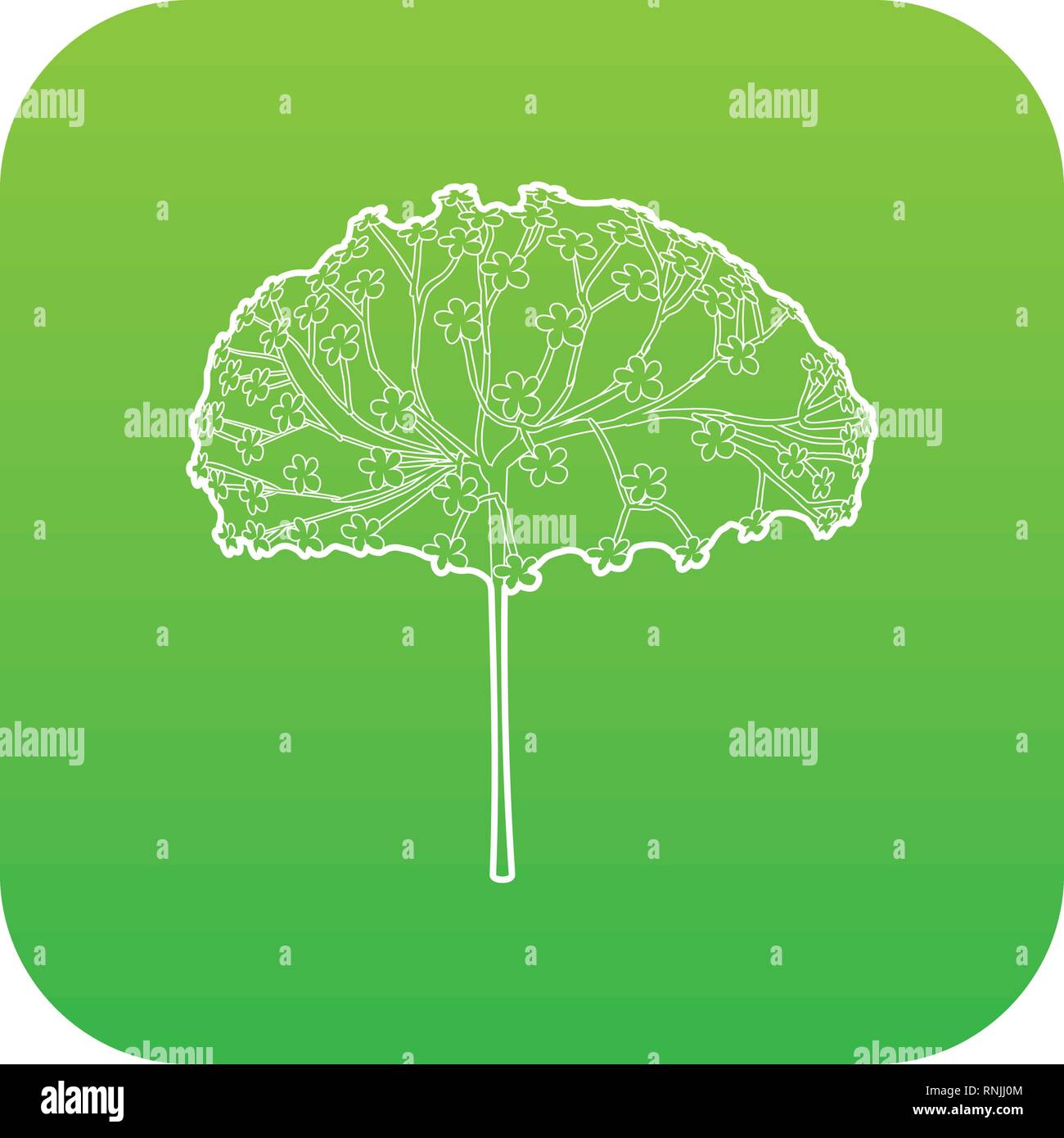 One flower icon green vector Stock Vector Image & Art - Alamy