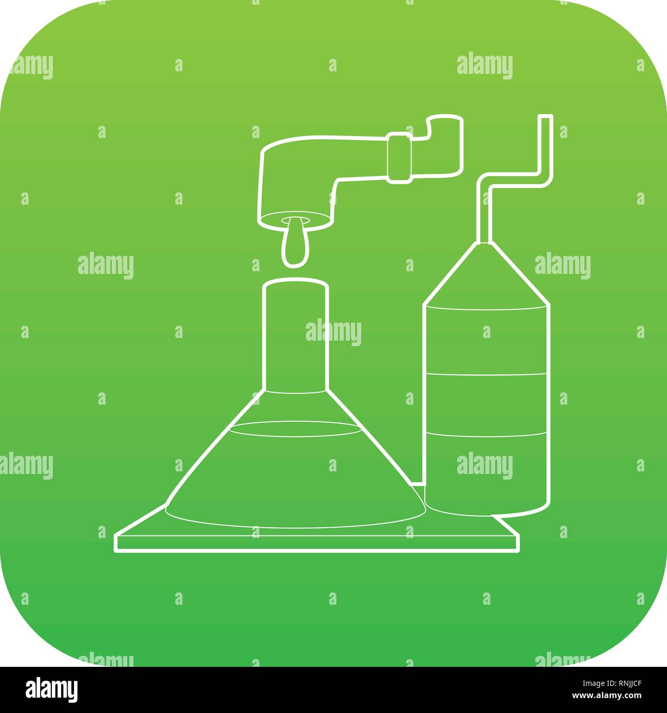 Factory lab icon green vector Stock Vector Image & Art - Alamy