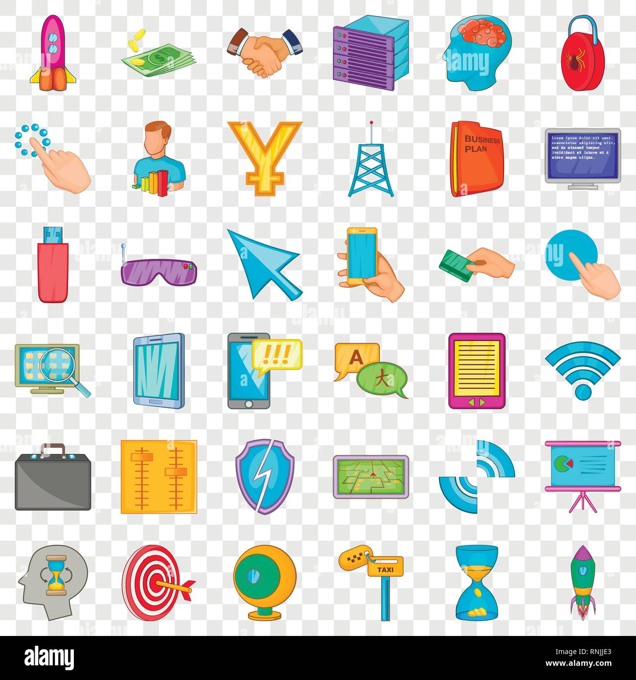 Web site icons set, cartoon style Stock Vector Image & Art - Alamy
