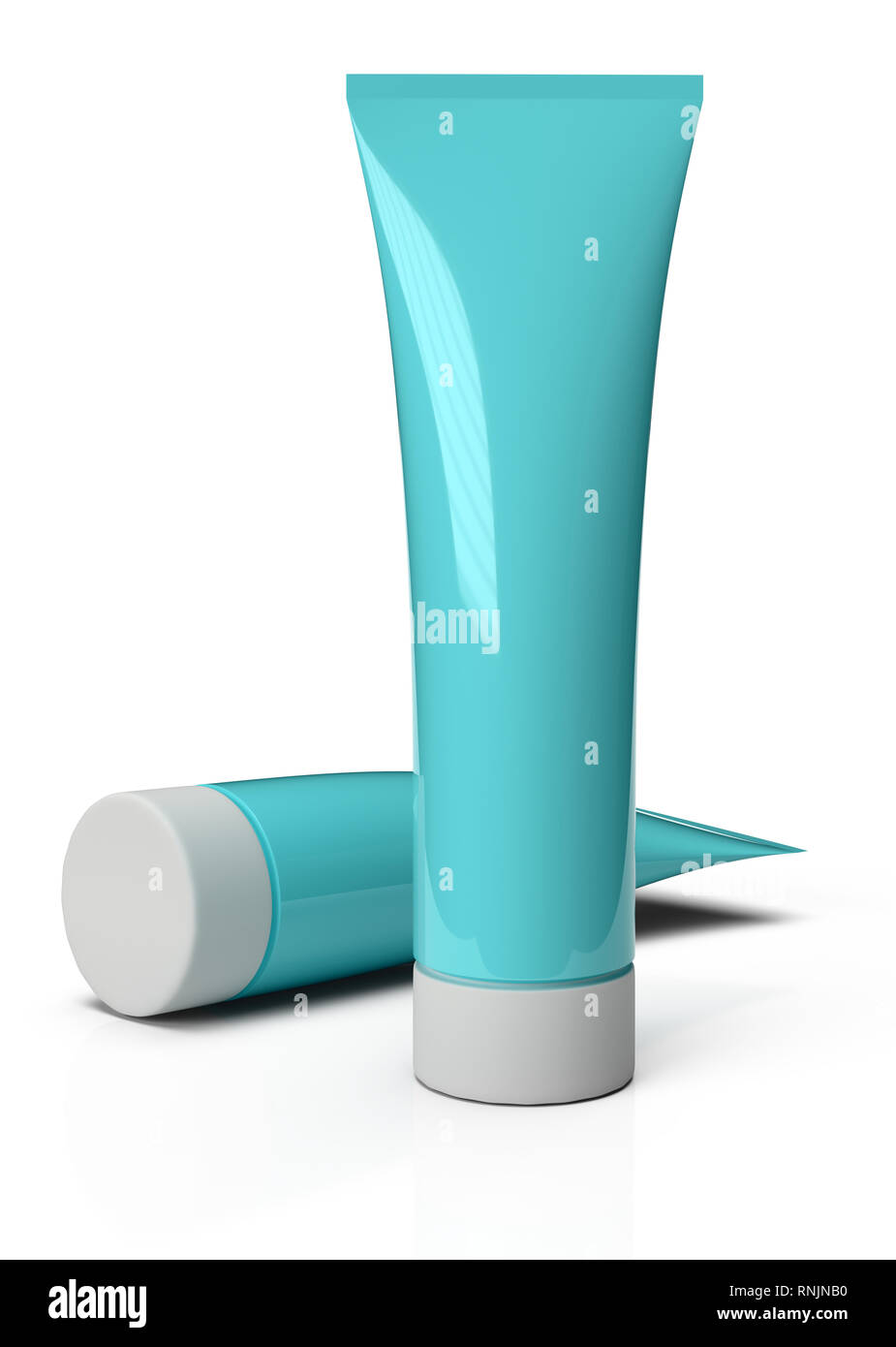Cream tubes on white background, isolated. 3D rendering Stock Photo - Alamy