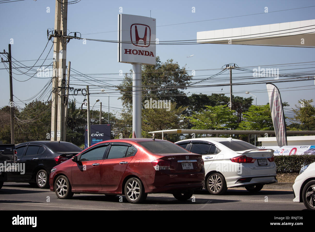 Chiangmai, Thailand - February 4 2019: Private Honda City Compact car ...
