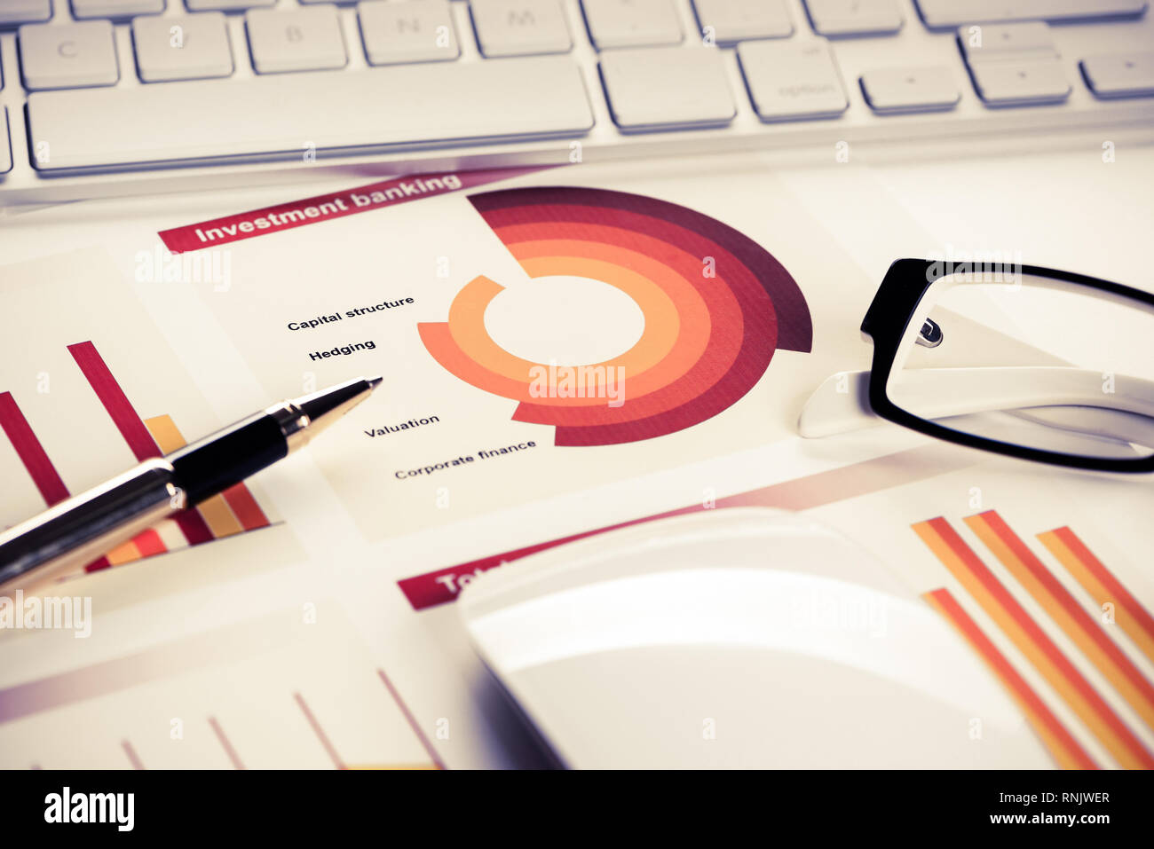 Preparing average sales report Stock Photo - Alamy