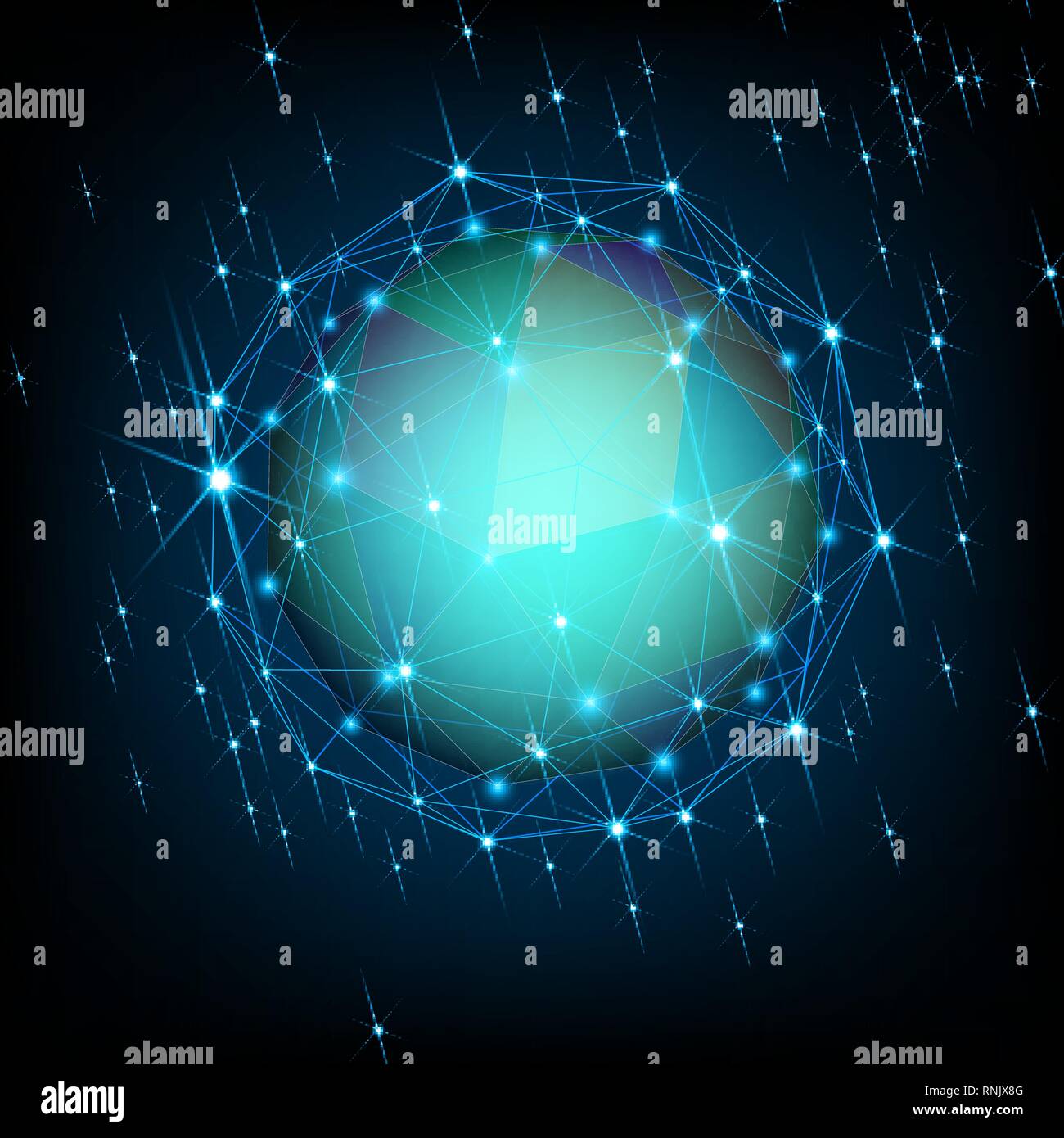Polygon star in dark universe Stock Vector Image & Art - Alamy