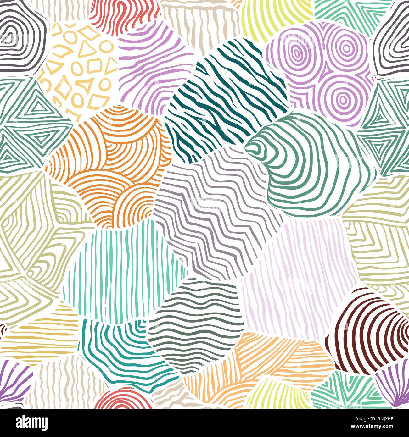 Decorative pattern drawing seamless background Stock Vector Image & Art ...