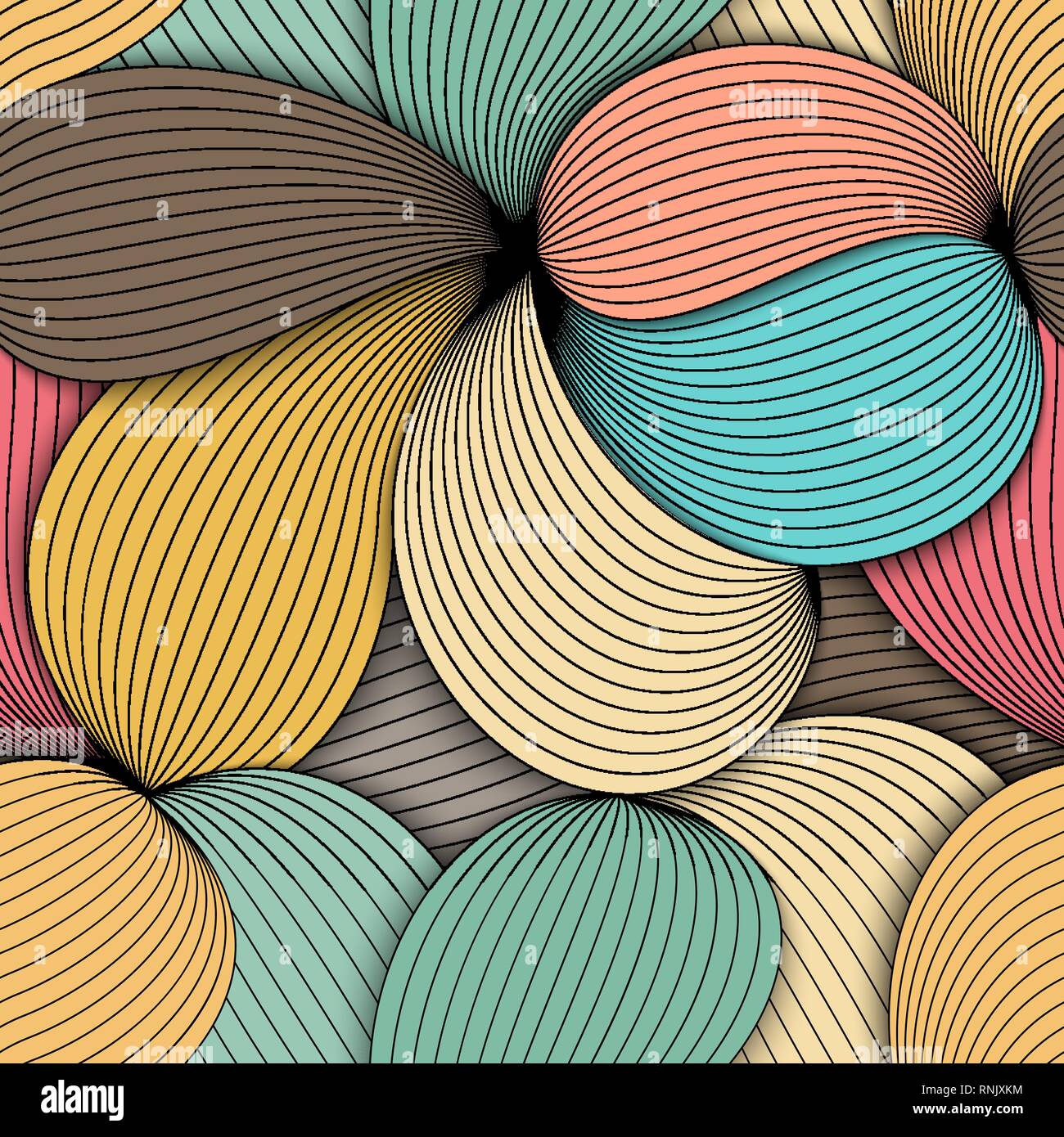 Modern doodle seamless background on vector art Stock Vector Image ...