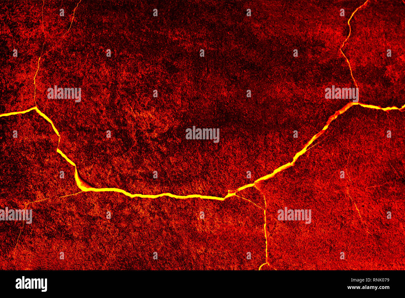 heat red cracked ground texture after eruption volcano Stock Photo - Alamy
