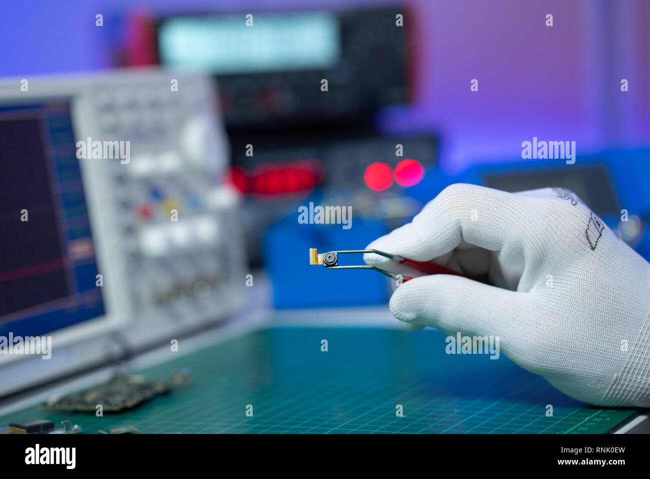 Silicon CCD matrix in the science lab Stock Photo - Alamy