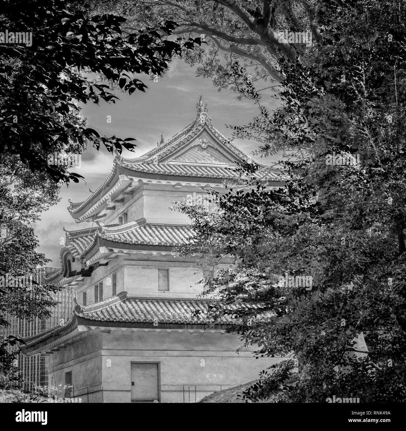 Imperial palace famous travel Black and White Stock Photos & Images - Alamy